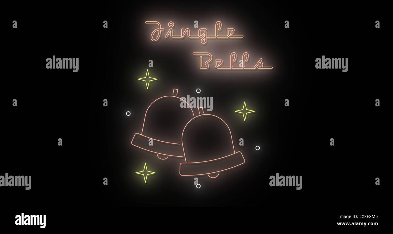 Animation party text over circles hi-res stock photography and images ...