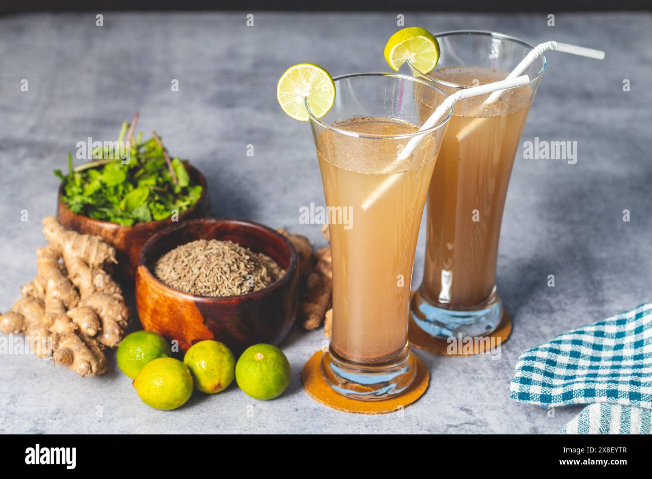 Refreshing Indian drink Jal Jeera: A Spiced Lemonade Delight Stock ...