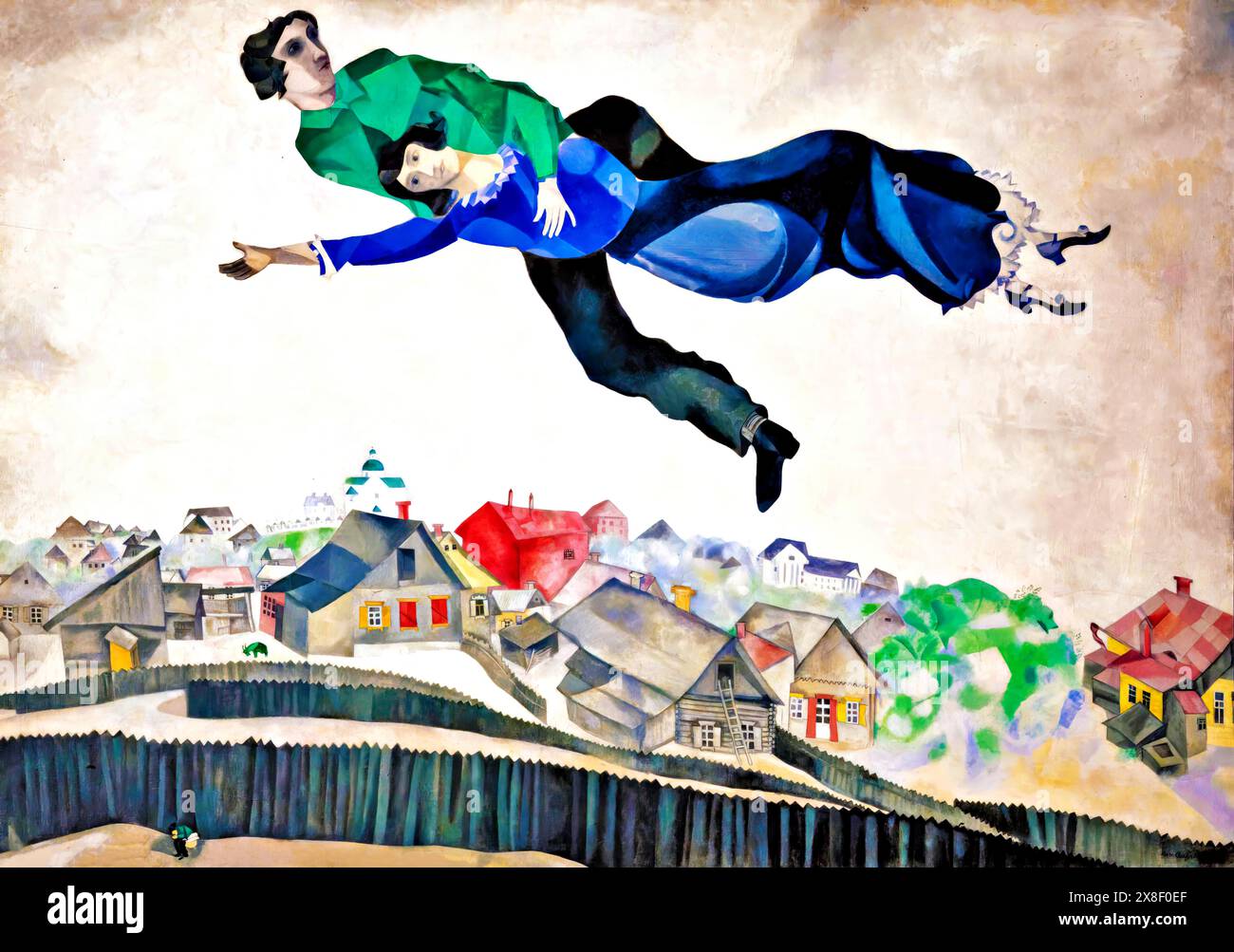 Over the town, 1918 (Painting) by Artist Chagall, Marc (1887-1985 ...