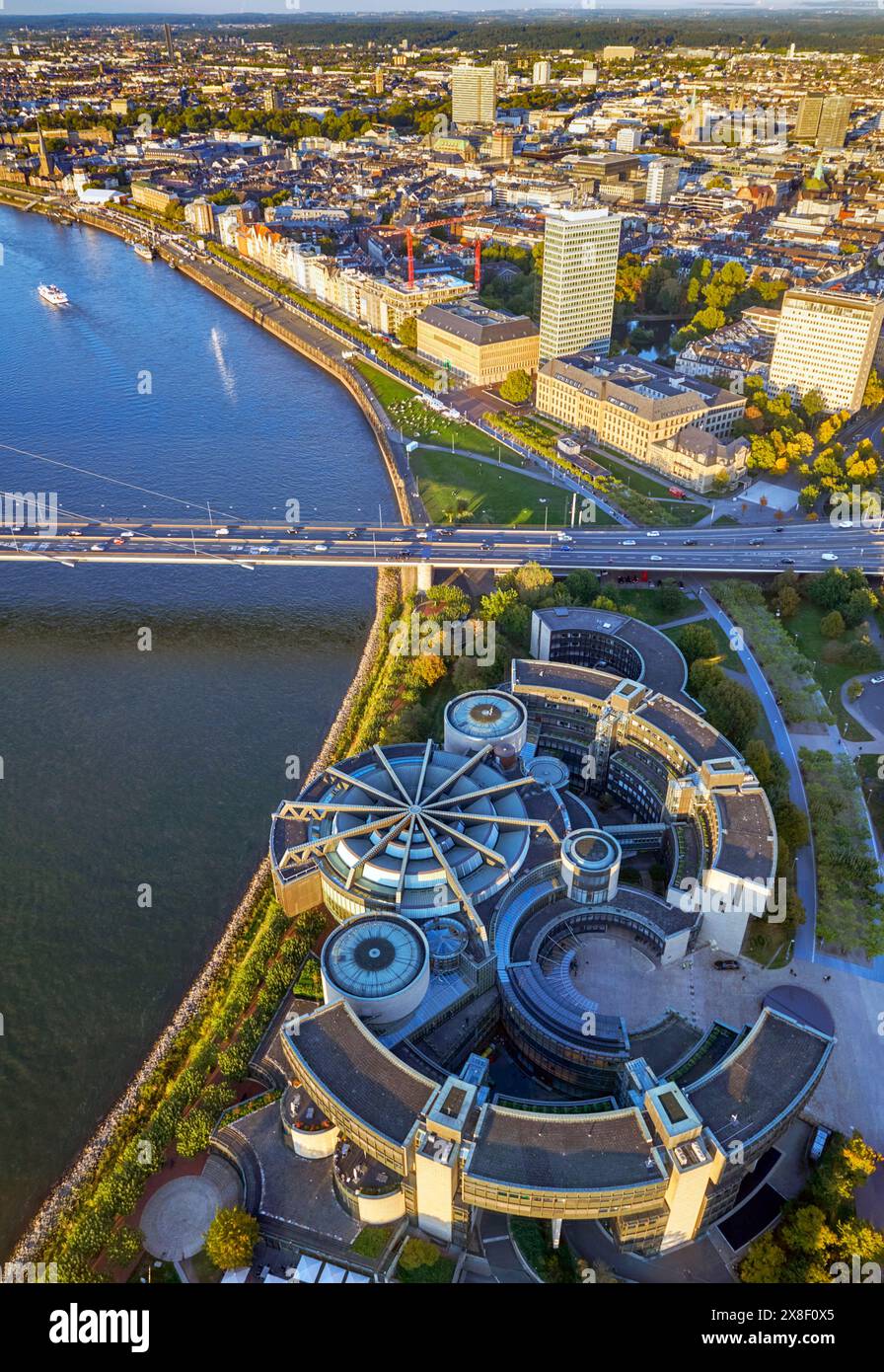 Aerial city view on Dusseldorf from the Rhine Tower Stock Photo - Alamy