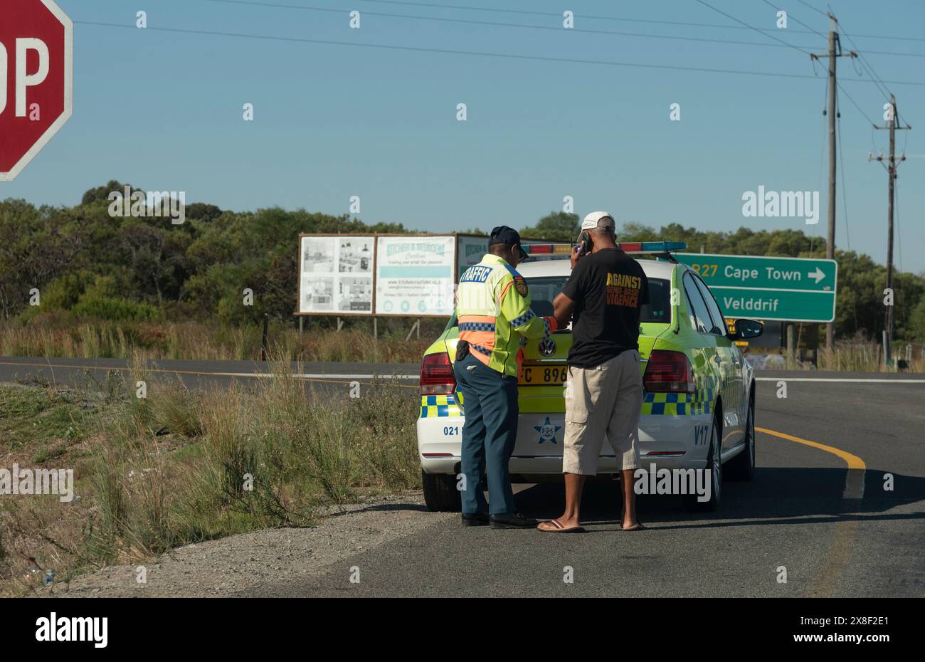 Langebaan, Western Cape, South Africa. 19.04.2024. Traffic police ...
