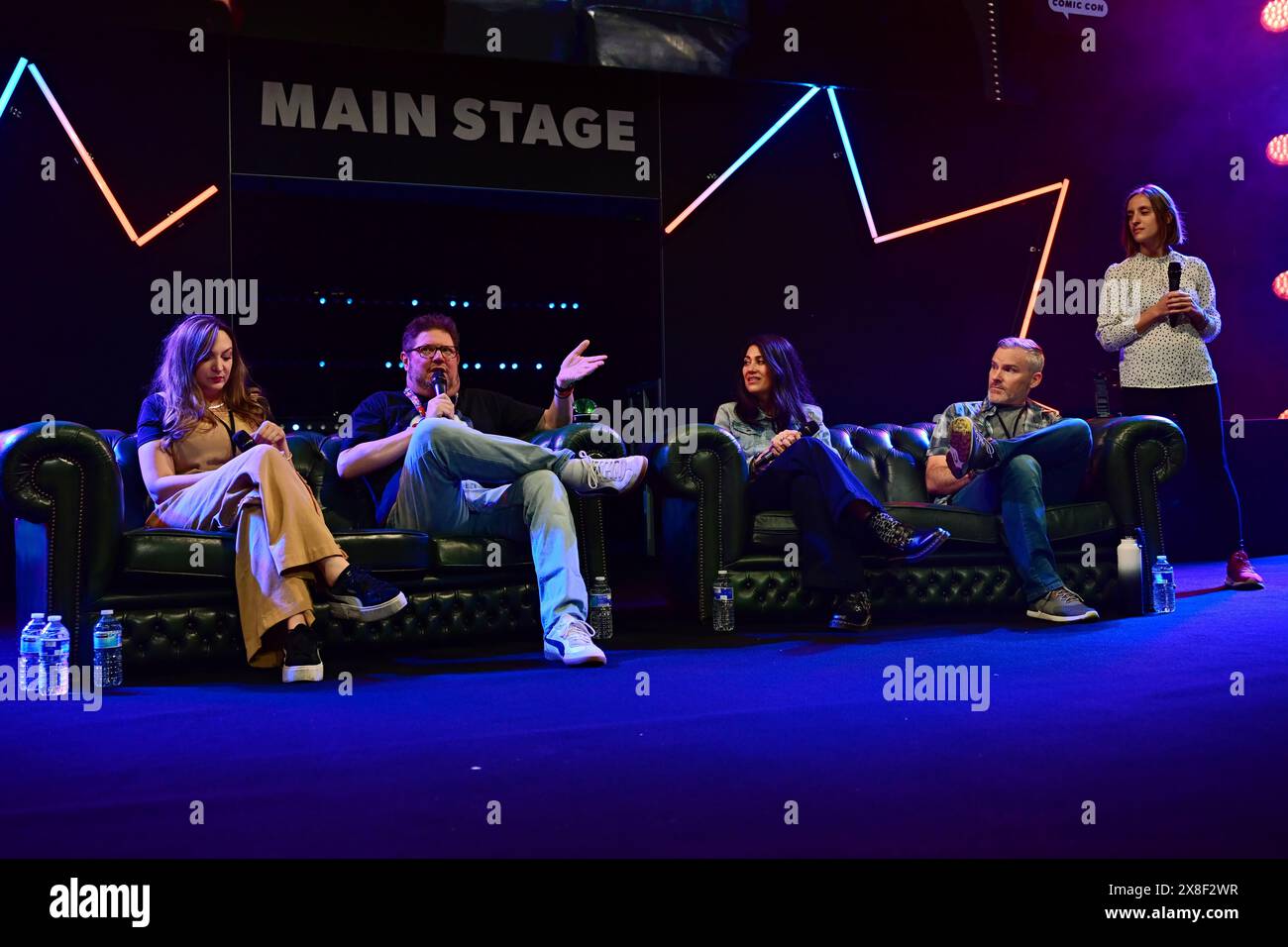 LONDON, ENGLAND - MAY 24 2024: Sonic Frontiers cast panel with Ryan ...