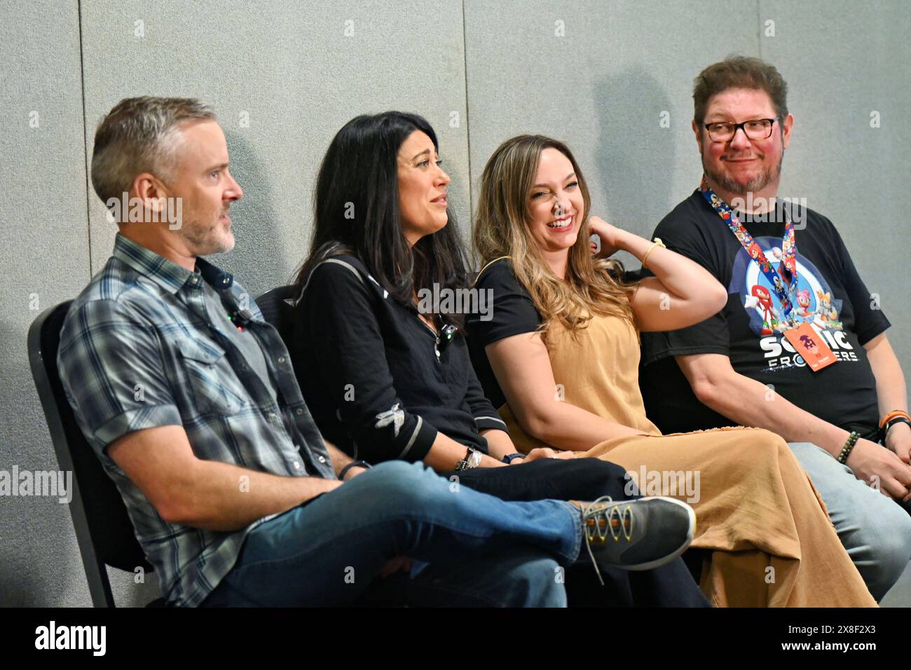 LONDON, ENGLAND - MAY 24 2024: Roger Craig Smith, Colleen O ...