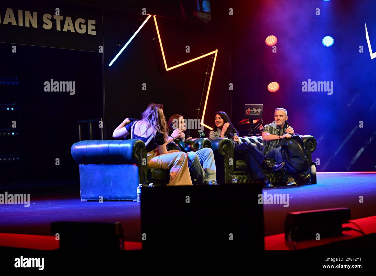 LONDON, ENGLAND - MAY 24 2024: Sonic Frontiers cast panel with Ryan ...