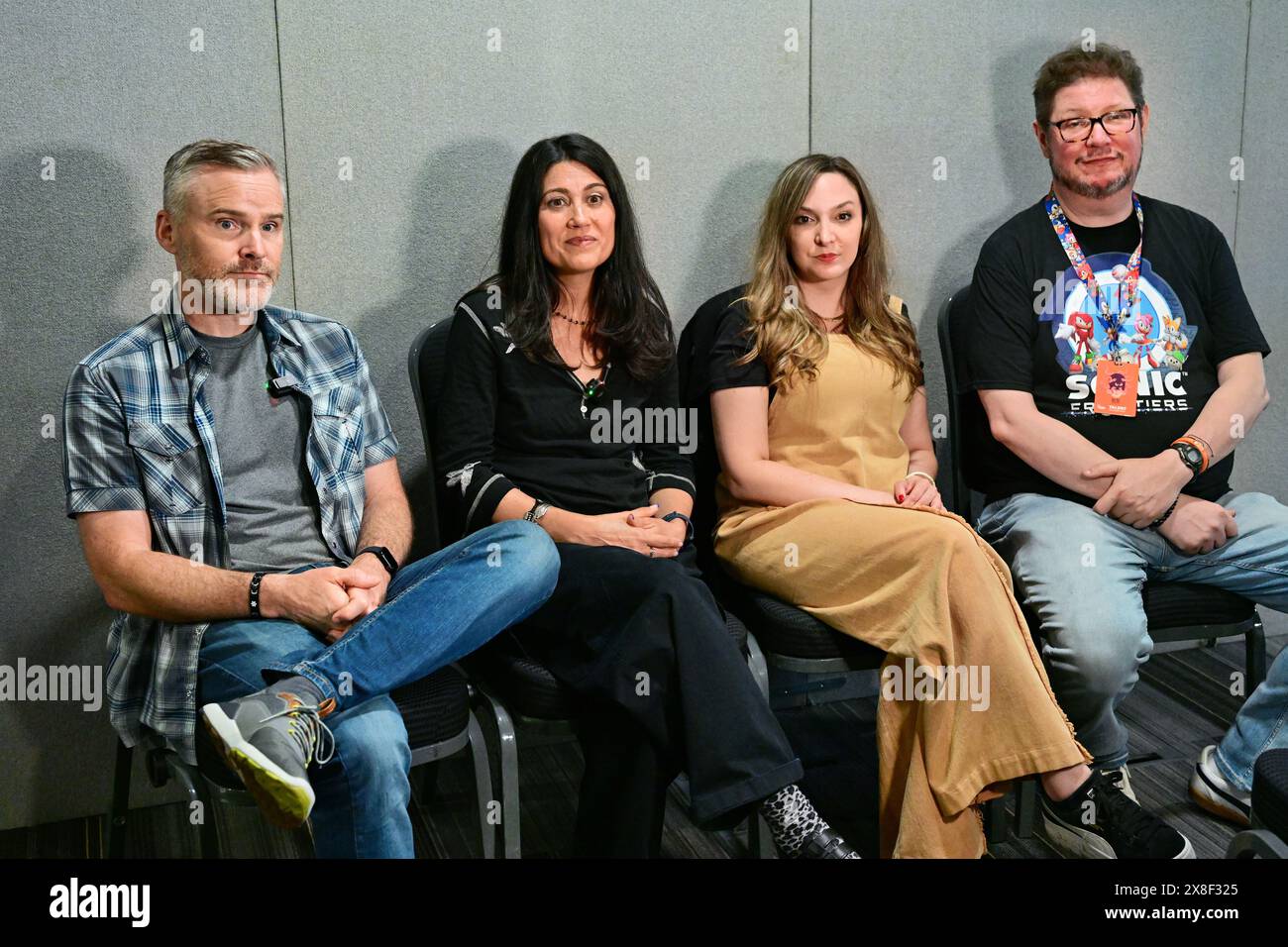 LONDON, ENGLAND - MAY 24 2024: Sonic Frontiers cast panel with Ryan ...