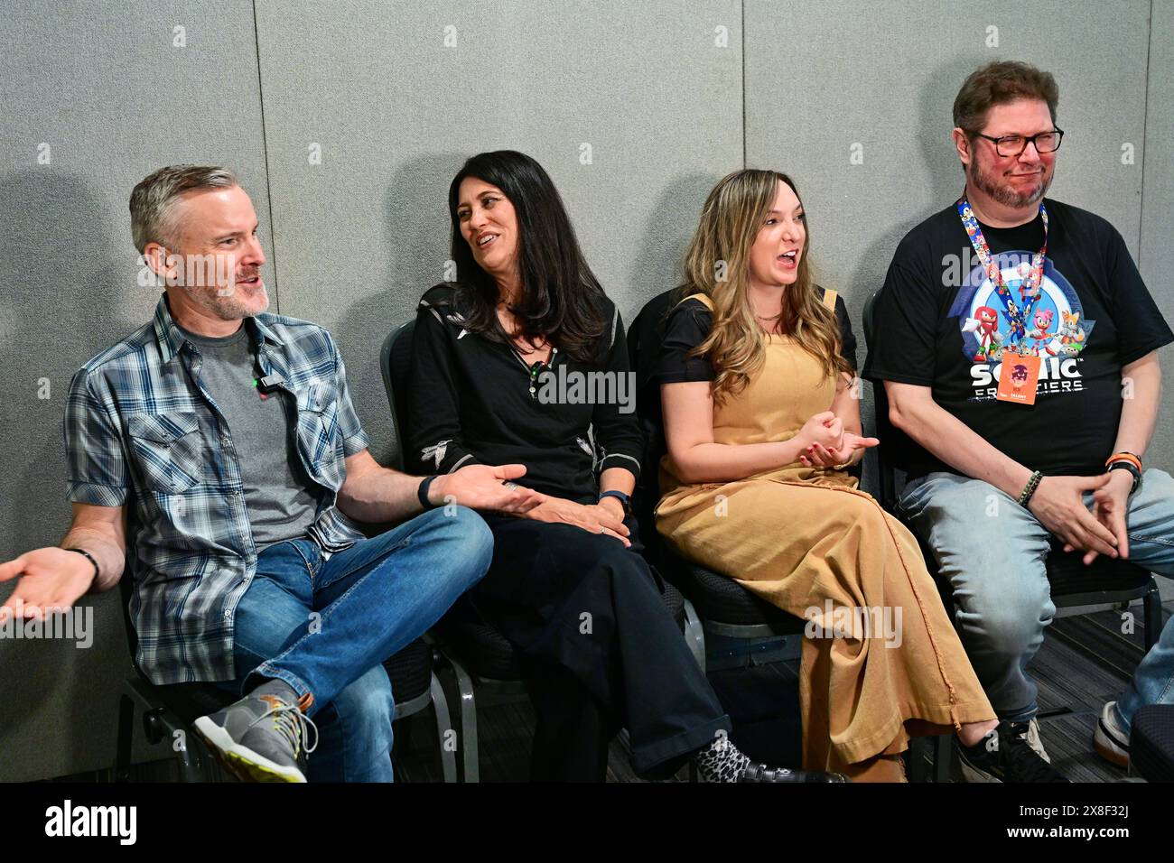 LONDON, ENGLAND - MAY 24 2024: Sonic Frontiers cast panel with Ryan ...