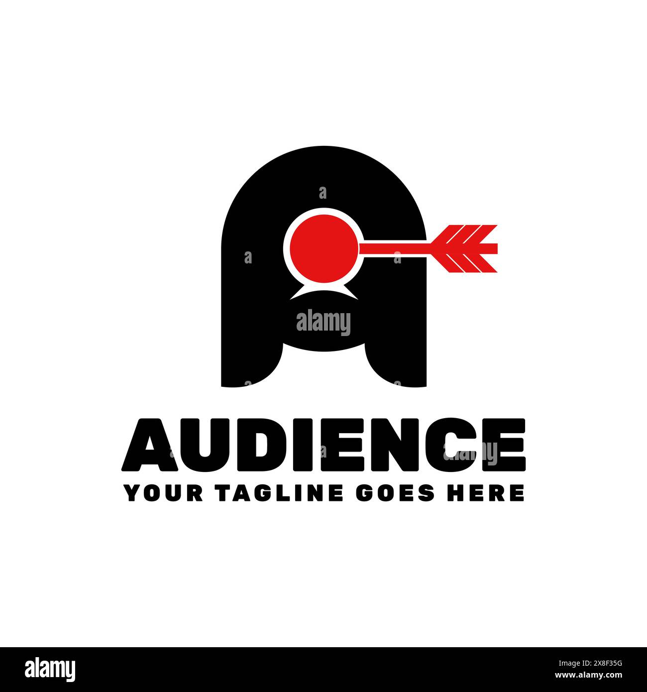 target audience . bold letter a with inside a person in the sign of a ...