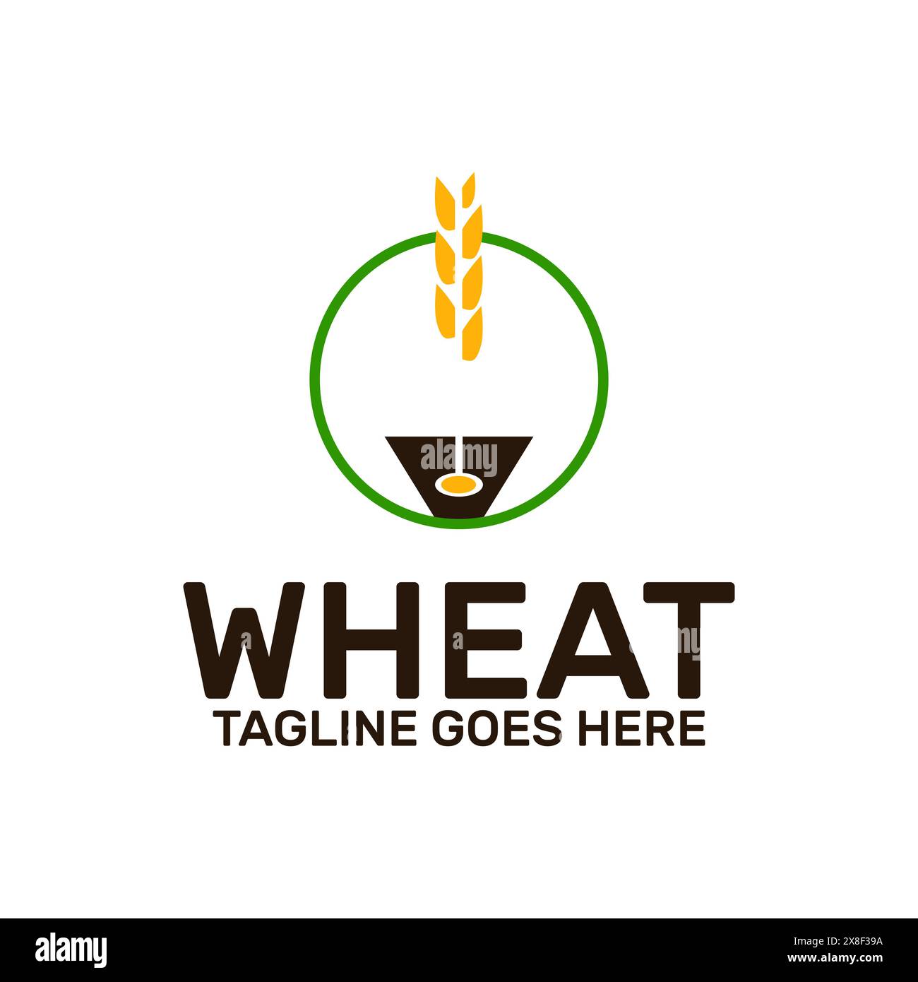 millets grown from a seed , wheat logo template Stock Vector Image ...