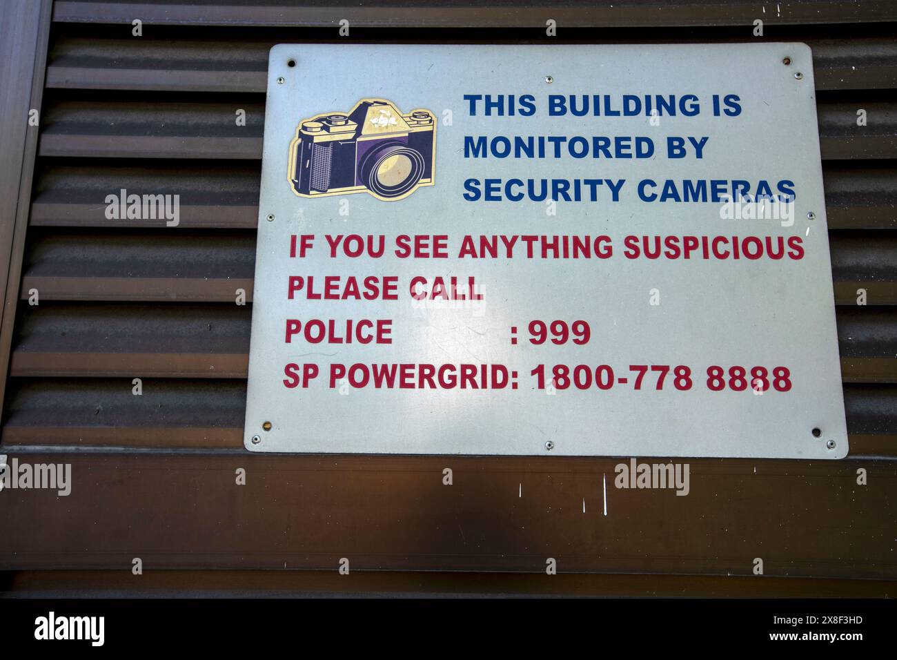 security camera sign,Singapore Stock Photo - Alamy