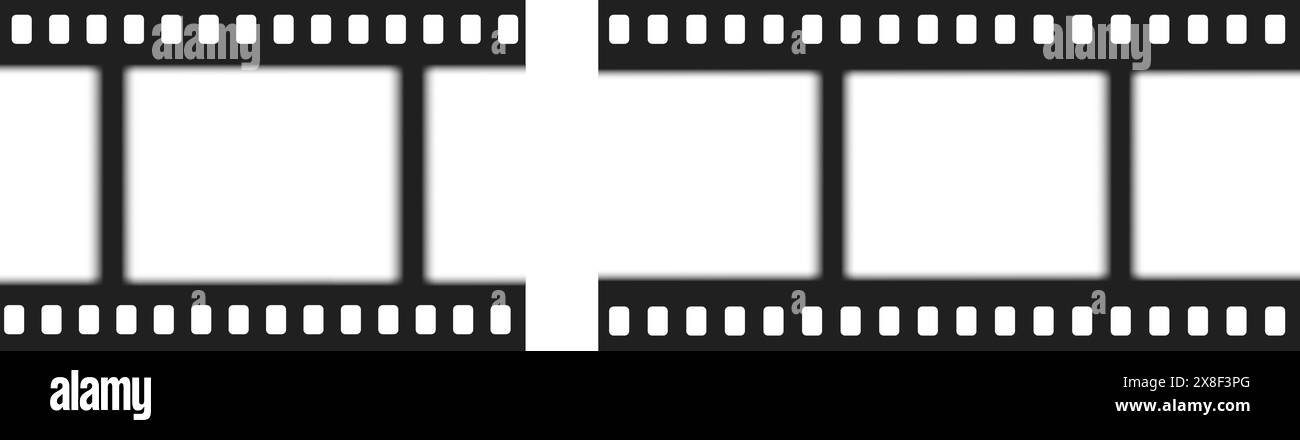 Old cinematic frame, video film strip. Retro vintage tape empty ...