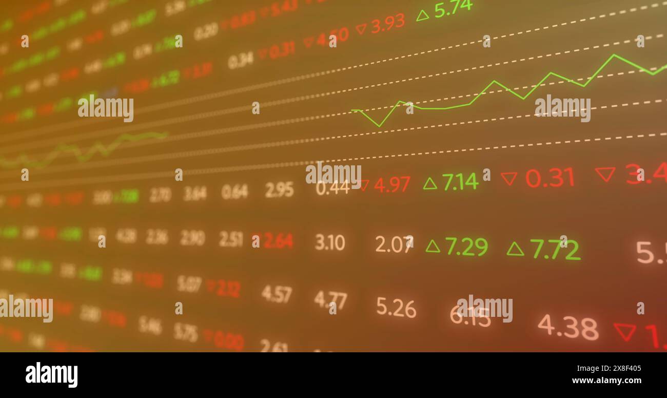 Stock market data displaying on electronic board Stock Photo - Alamy