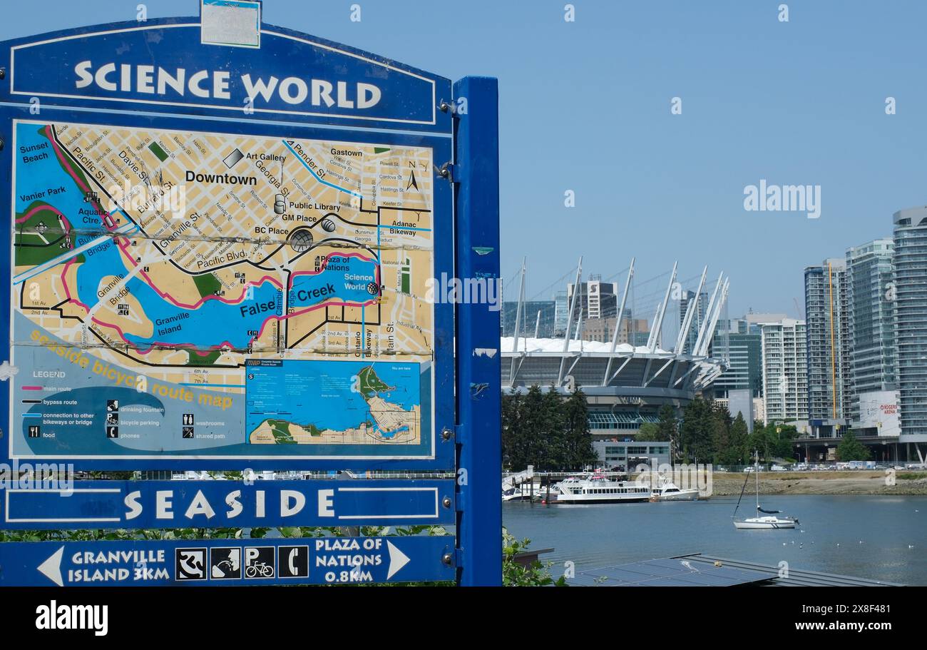 Views of the landmark Science World in Vancouver, Canada 03.23.2024 ...