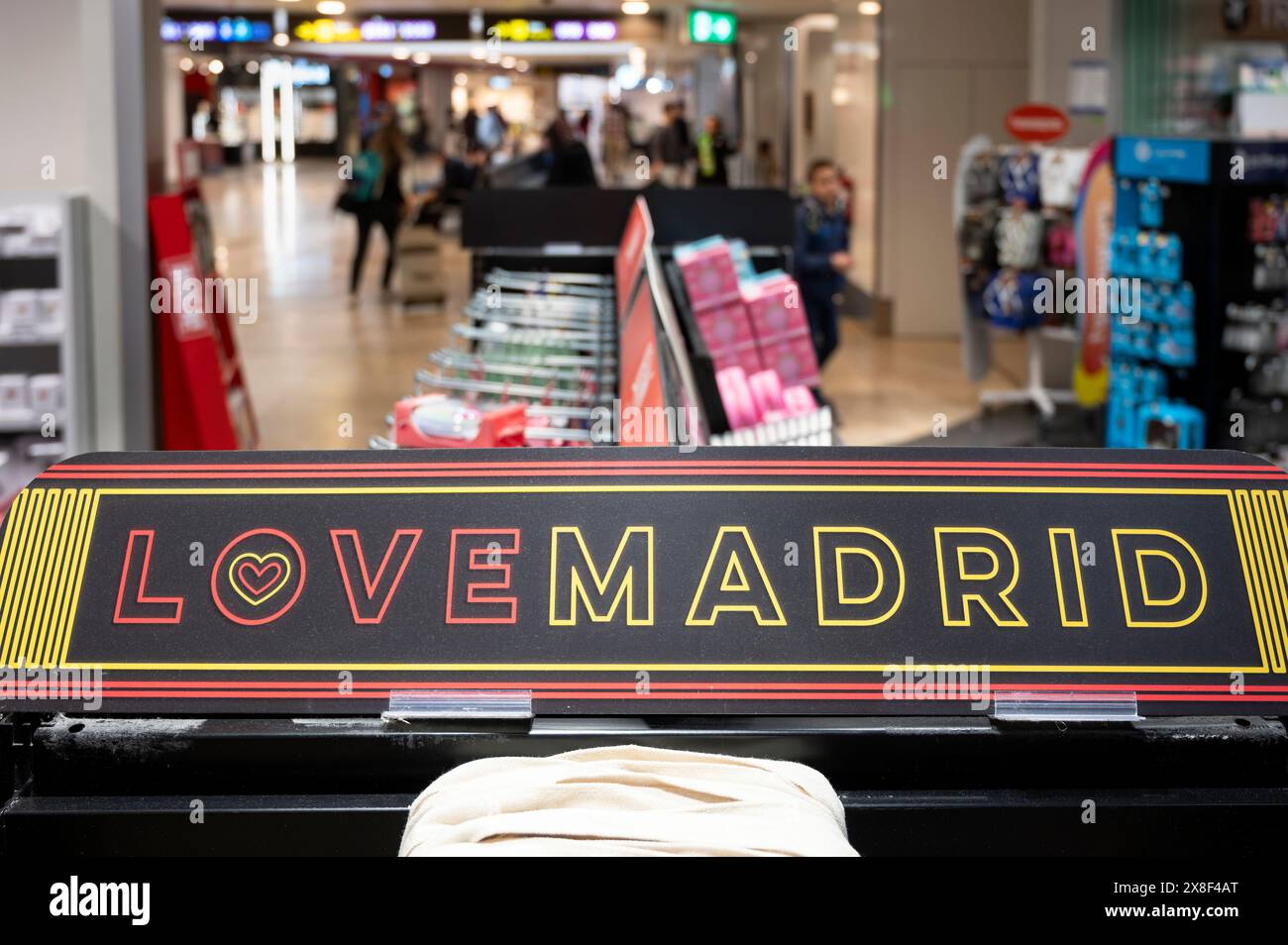 Madrid, Spain. 24th May, 2024. A Spanish souvenir gift shop selling ...