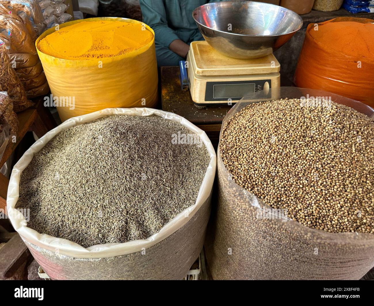 Local spices in Empress Market or Queen Victoria Market in Karachi ...