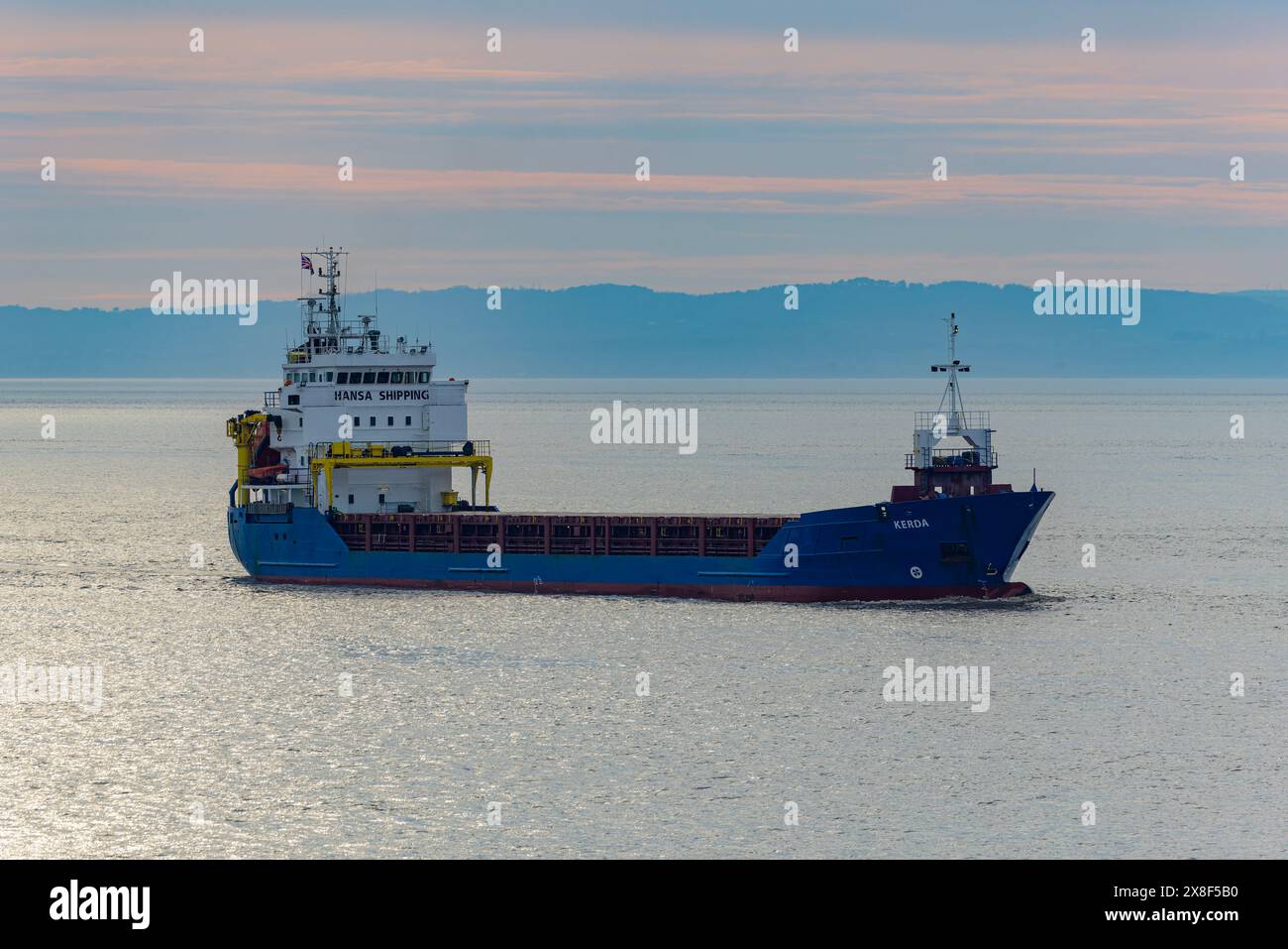 General cargo vessel Kerda heading for port Stock Photo - Alamy