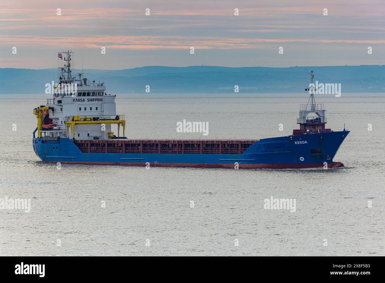 General cargo vessel Kerda heading for port Stock Photo - Alamy