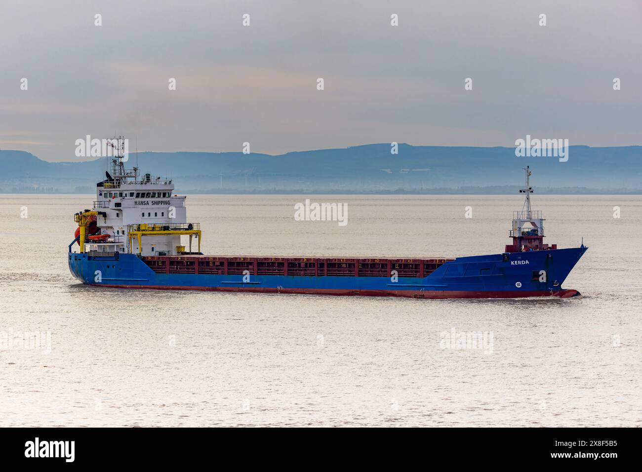General cargo vessel Kerda heading for port Stock Photo - Alamy