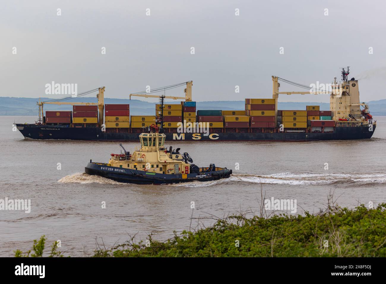MSC Nikoleta II heading out to sea Stock Photo - Alamy