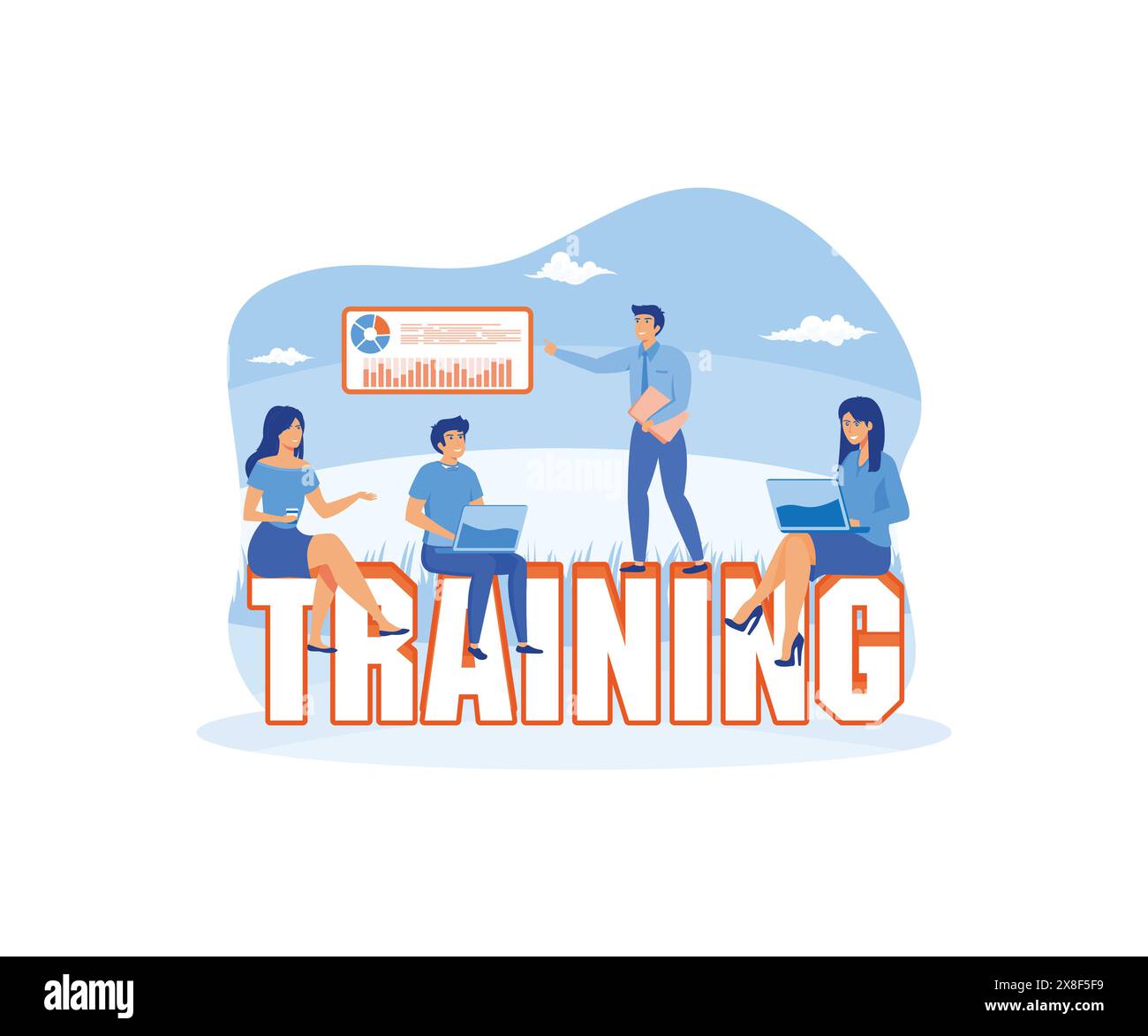 Training concept of young people attending the professional training ...