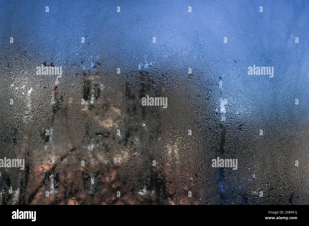 condensation on the window. water drops on the window Stock Photo - Alamy