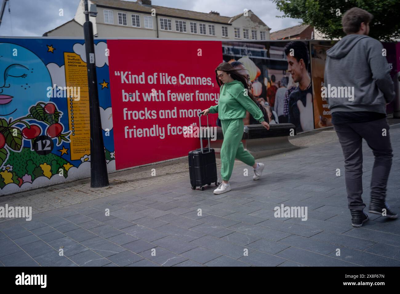 Howard Street, Sheffield City Centre, UK during Doc Fest 2022 ...