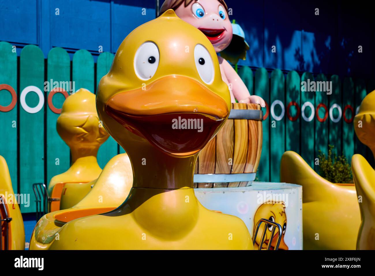 Dizzy Ducks, duck carousel at Dyrehavsbakken (Bakken) Amusement Park ...