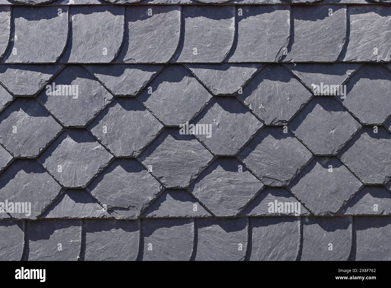 Facade clad with natural slate, honeycomb cladding, Wilnsdorf. North ...