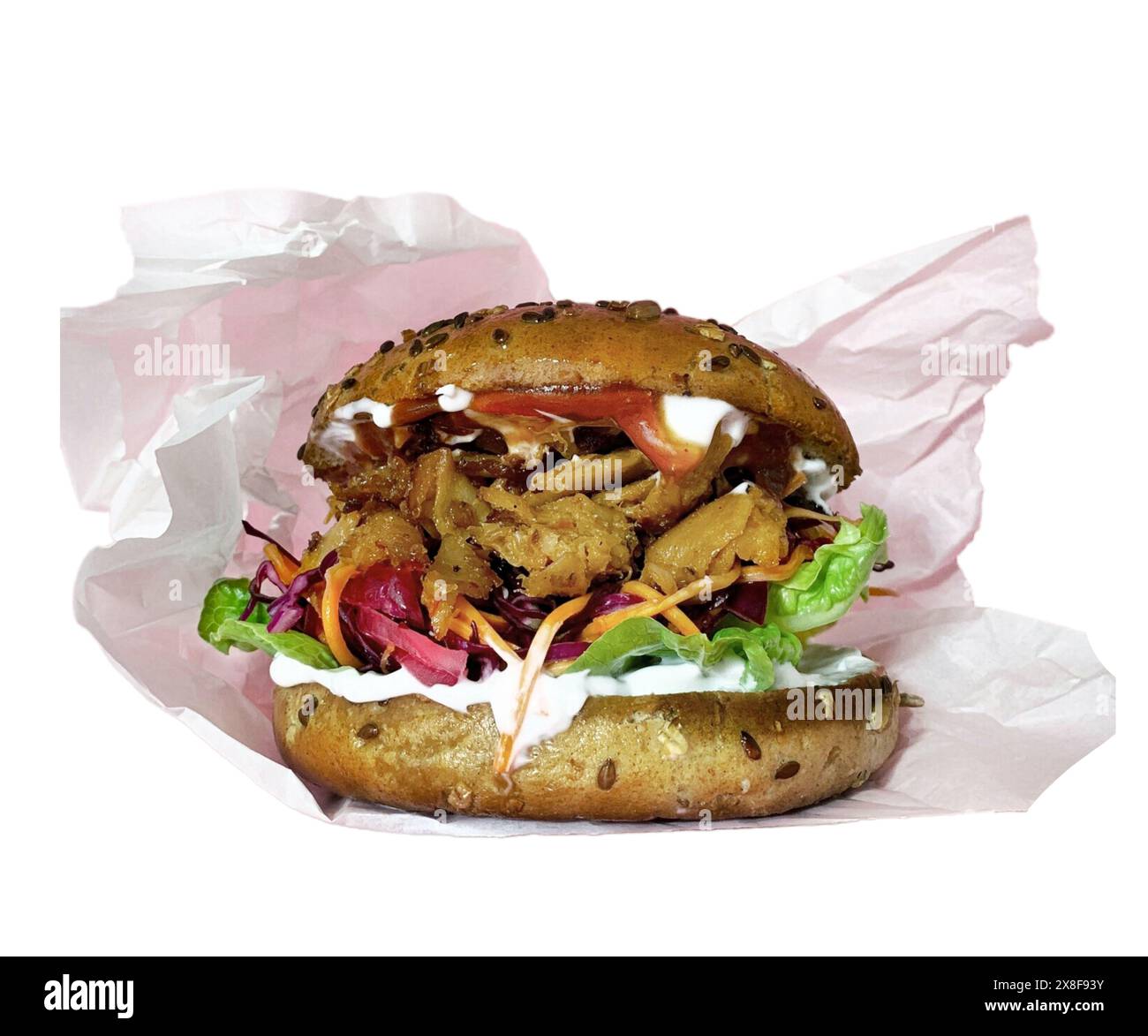 Top view burger french Cut Out Stock Images & Pictures - Alamy