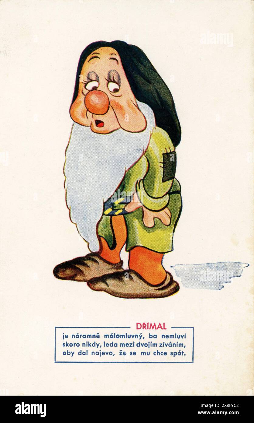 Czech Promotional Postcard of SLEEPY / DRIMAL from 1938 for original ...