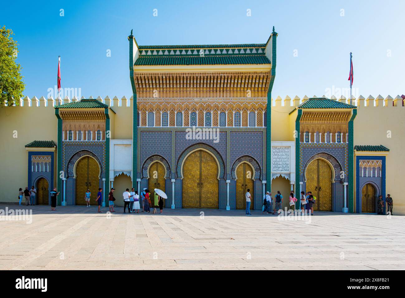Fes, Morocco Magnificent gates of the Royal Palace in Fez, Fes Stock ...