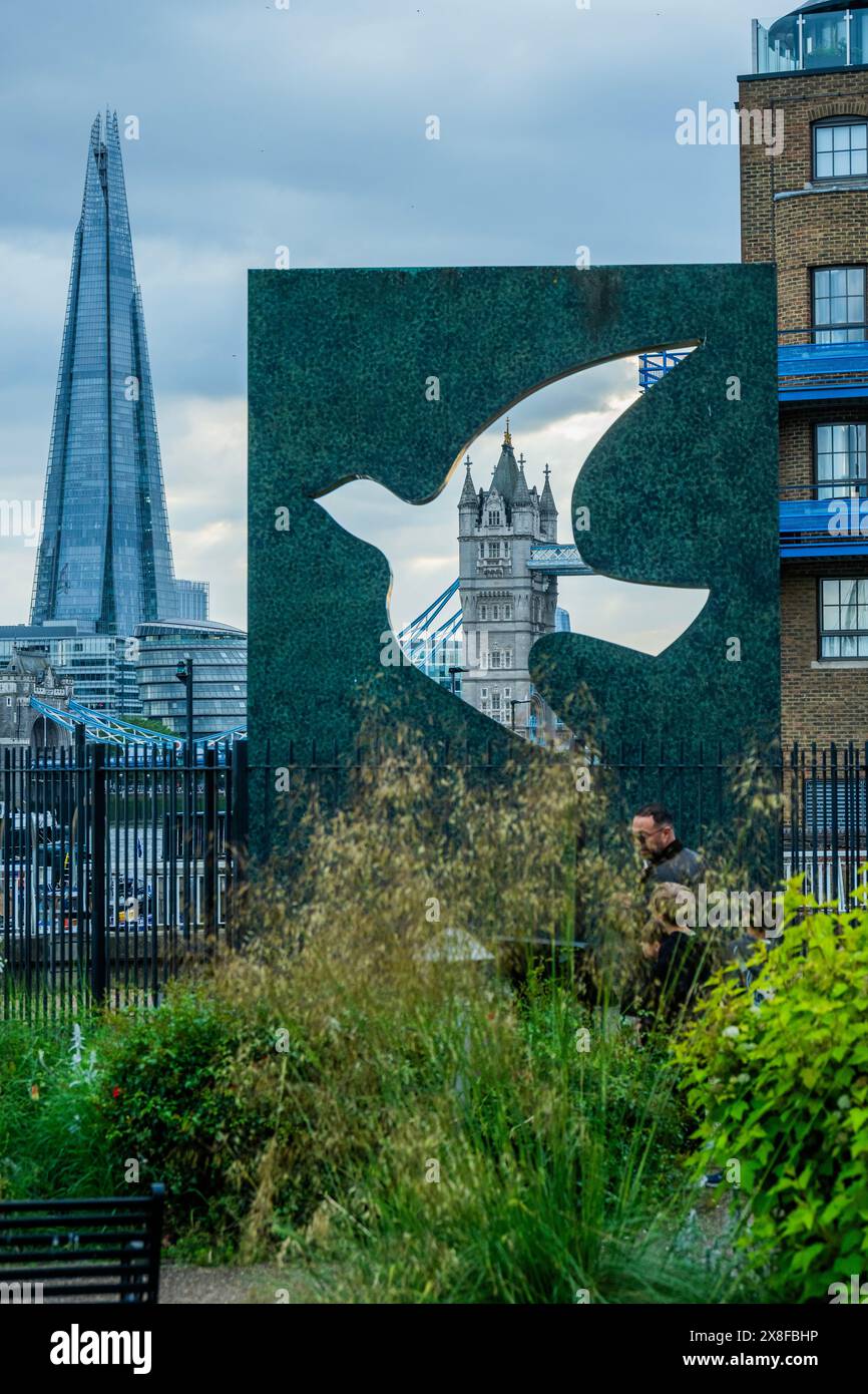 London, UK. 24th May, 2024. Tower bridge seen through The Blitz ...