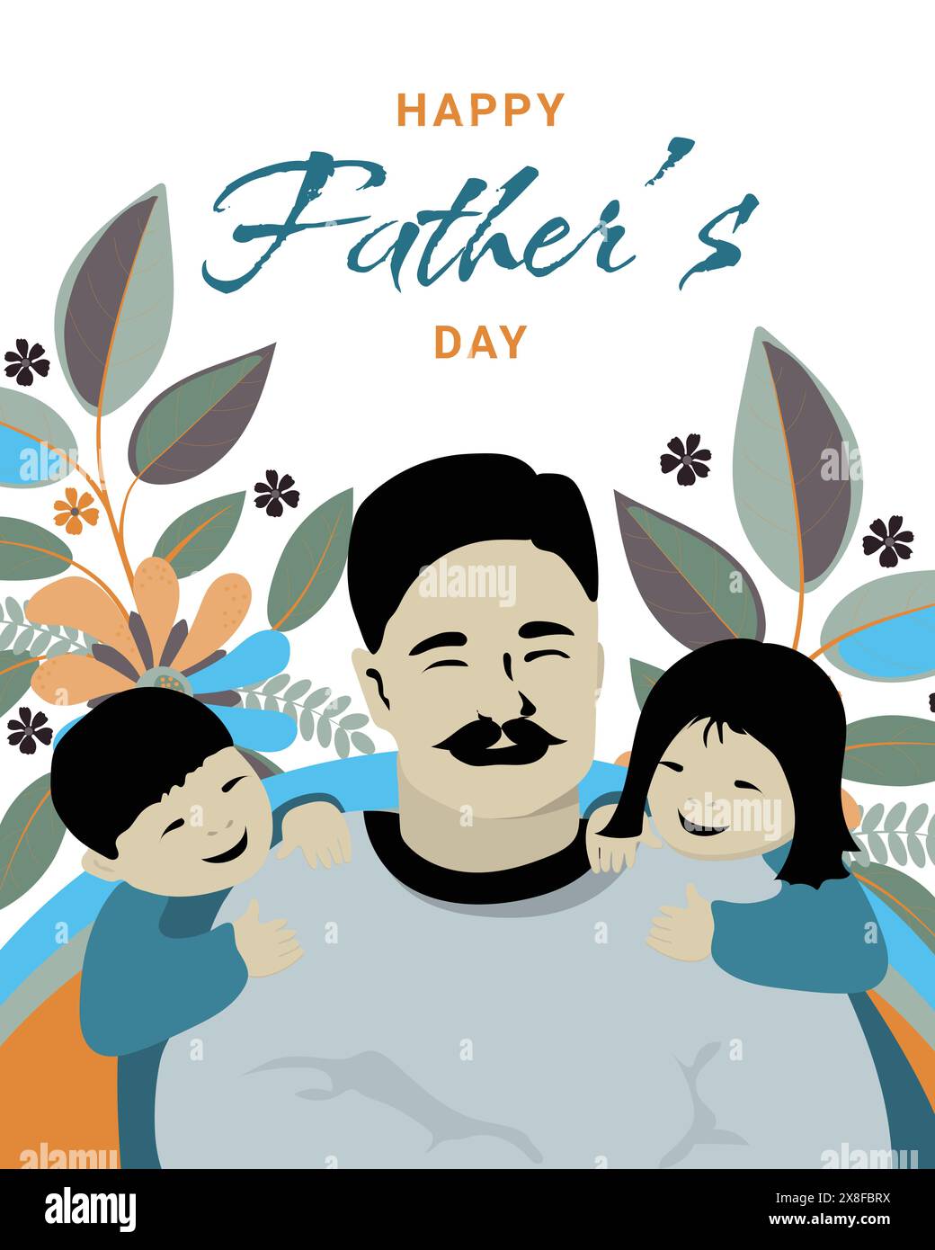 Fathers Day, vector card, illustration Stock Vector Image & Art - Alamy