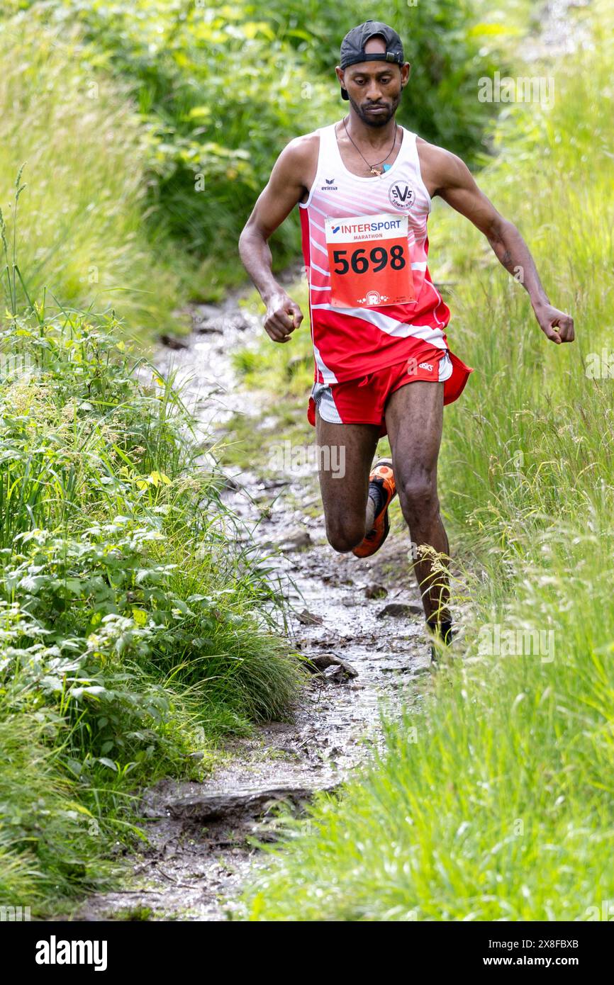 Oberhof, Germany. 25th May, 2024. Winner Samson Tesfazghi Hayalu runs ...