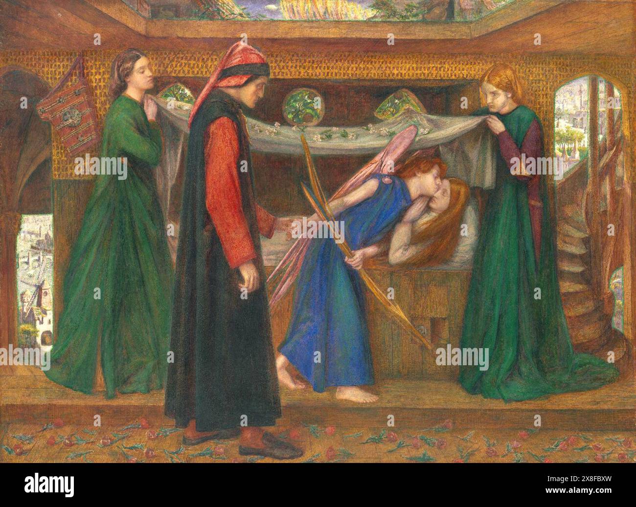 Dante's Dream at the Time of the Death of Beatrice 1856 Dante Gabriel ...