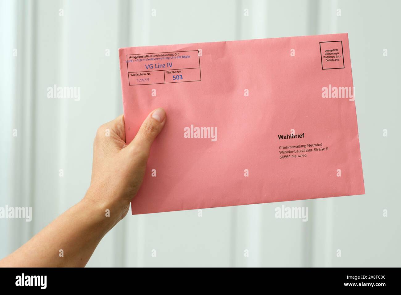 Postal ballot letter for the European elections Stock Photo - Alamy