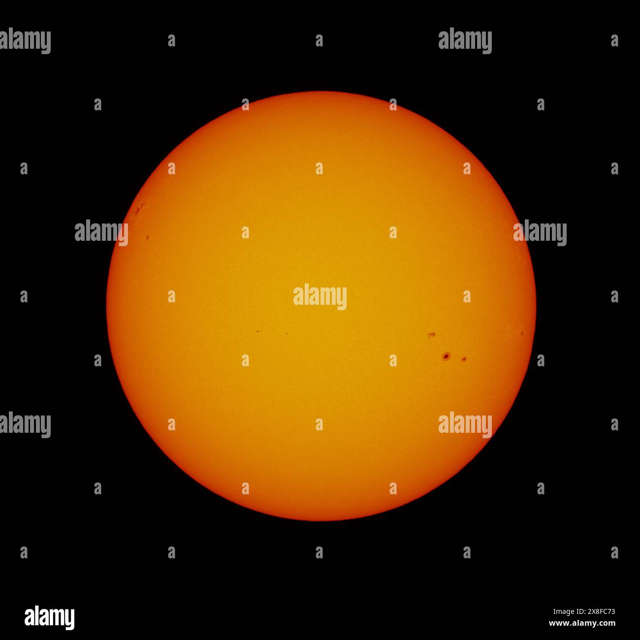 London, UK. 25th May, 2024. Large sunspot AR3663 is now visible as it ...