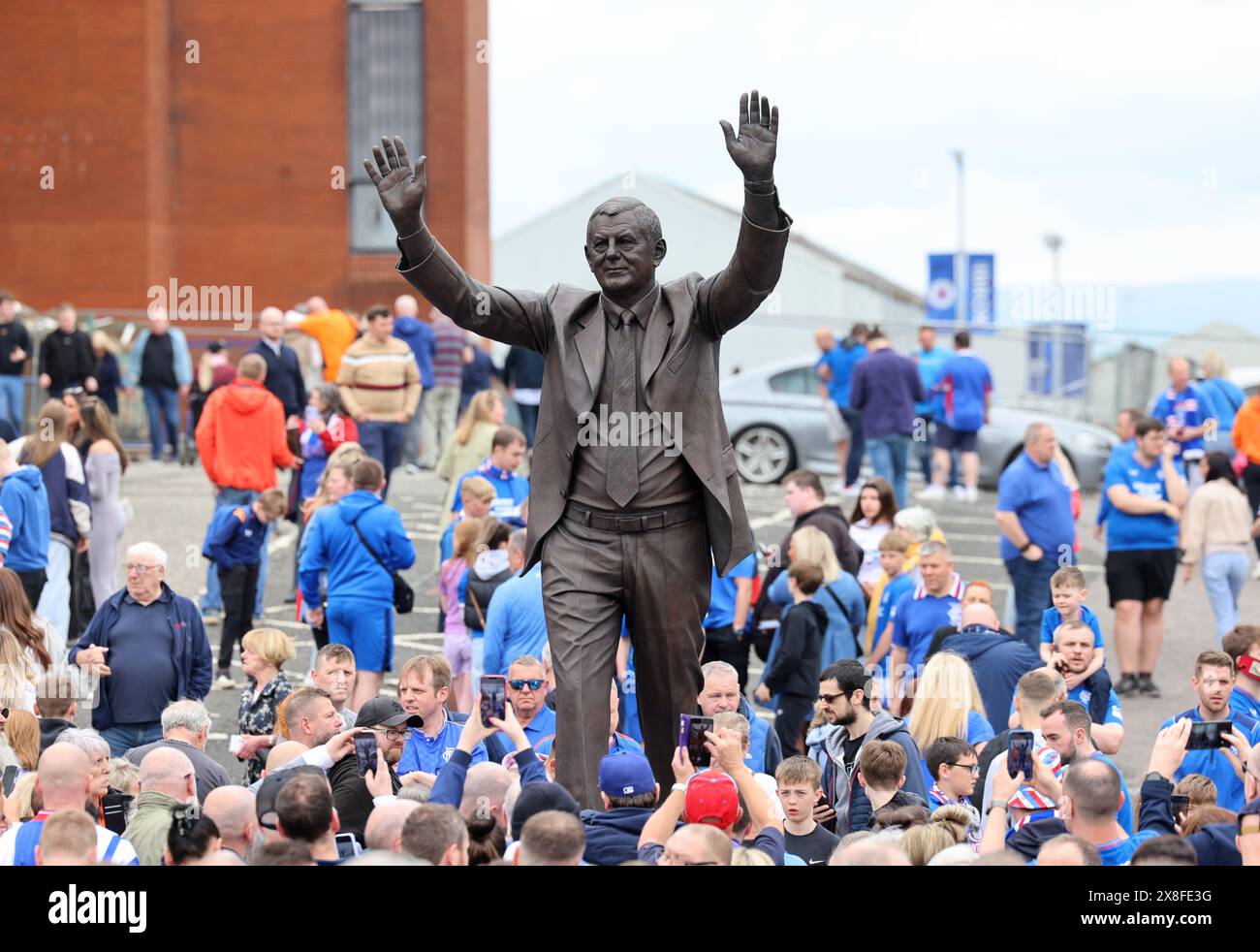 A statue of Walter Smith unveiled at Ibrox Stadium, Glasgow, ahead of ...