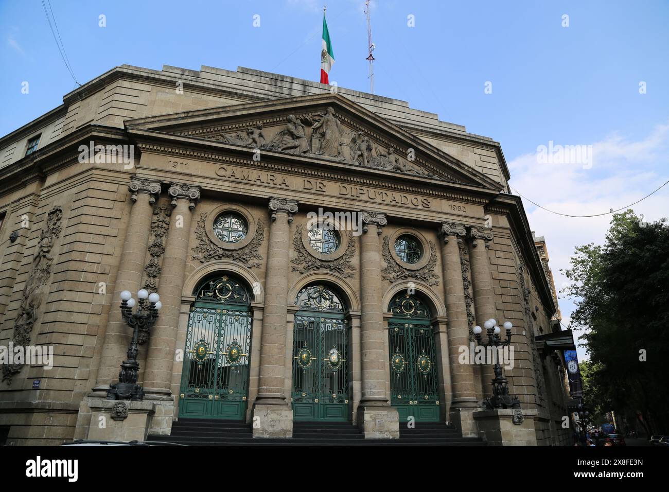 Facade of the Chamber of Deputies of Mexico City Stock Photo - Alamy