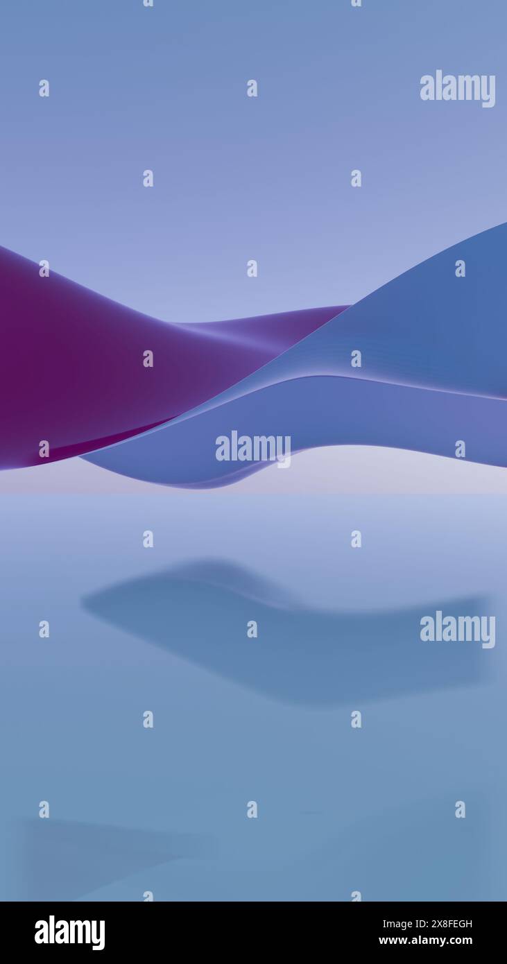 Waves of dynamic waveforms with 3D effects, creating a visually ...