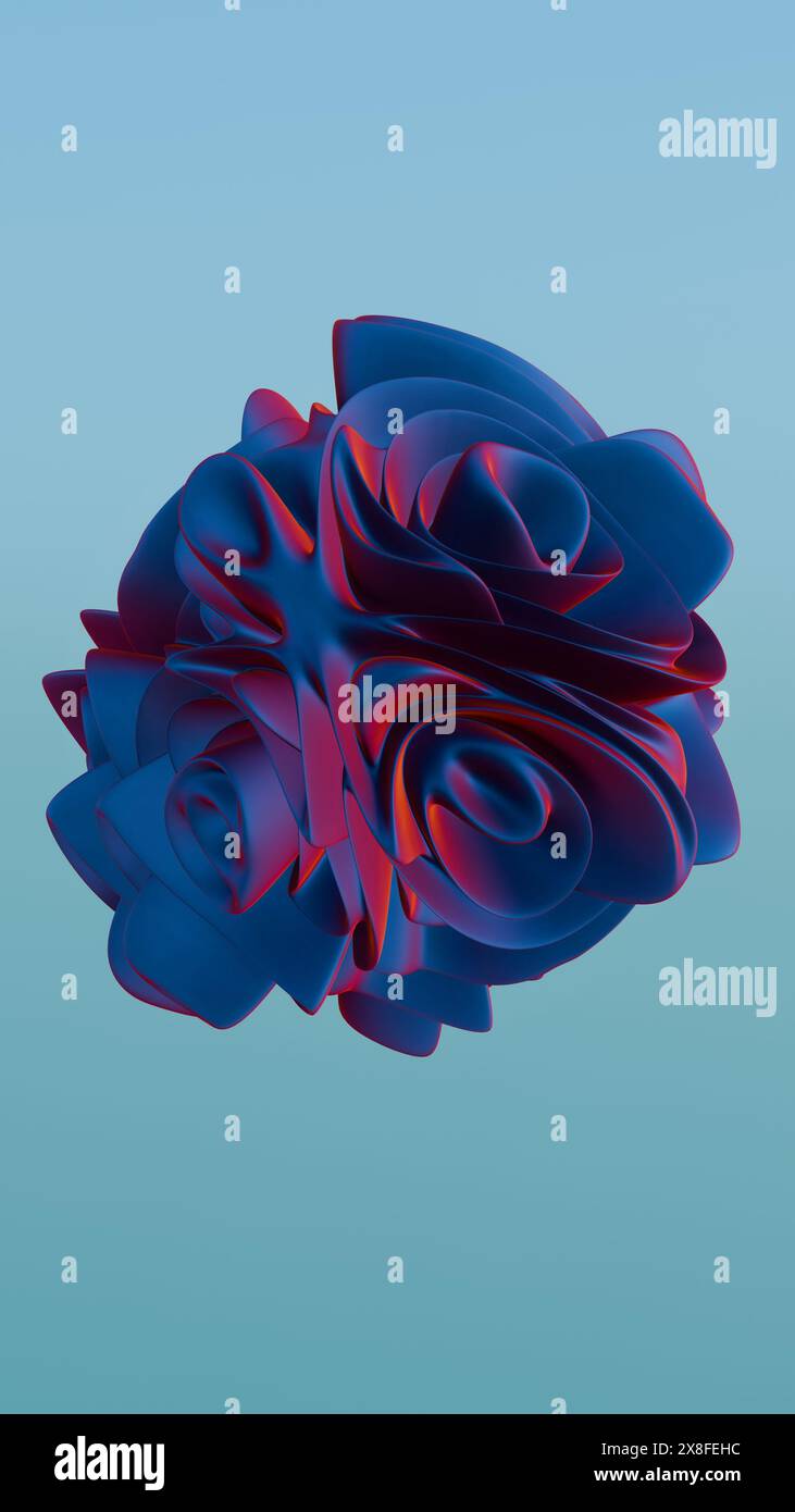 Waves of dynamic waveforms with 3D effects, creating a visually ...