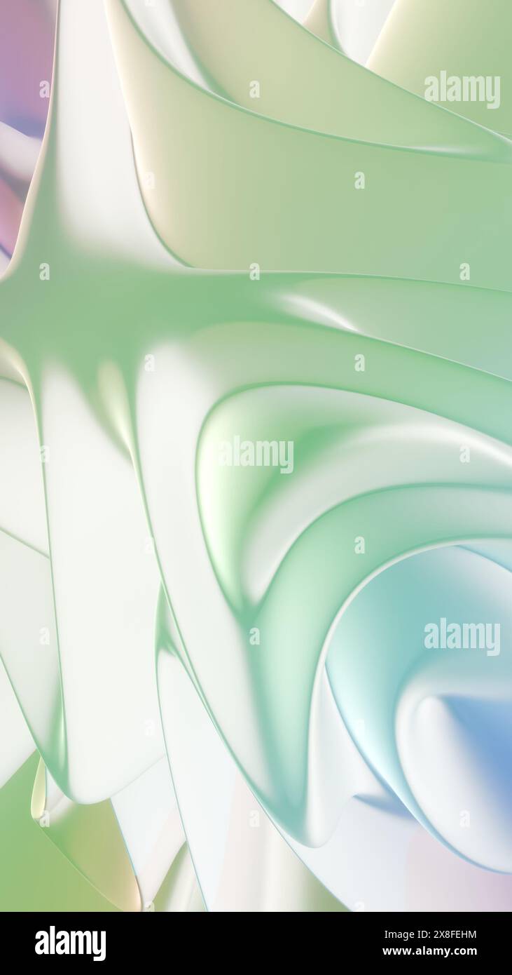 Waves of dynamic waveforms with 3D effects, creating a visually rhythmic and harmonious ...