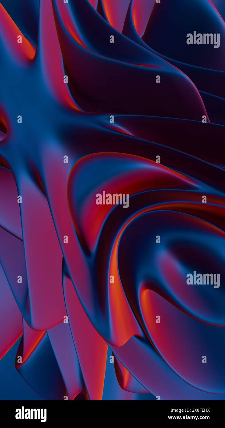 Waves of dynamic waveforms with 3D effects, creating a visually rhythmic and harmonious ...