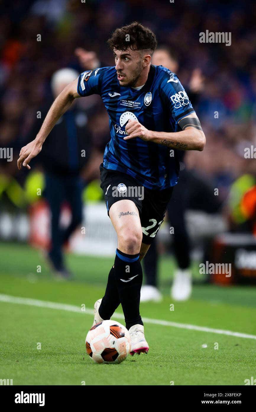 Dublin, Ireland. 22 May 2024. Matteo Ruggeri of Atalanta BC in action ...