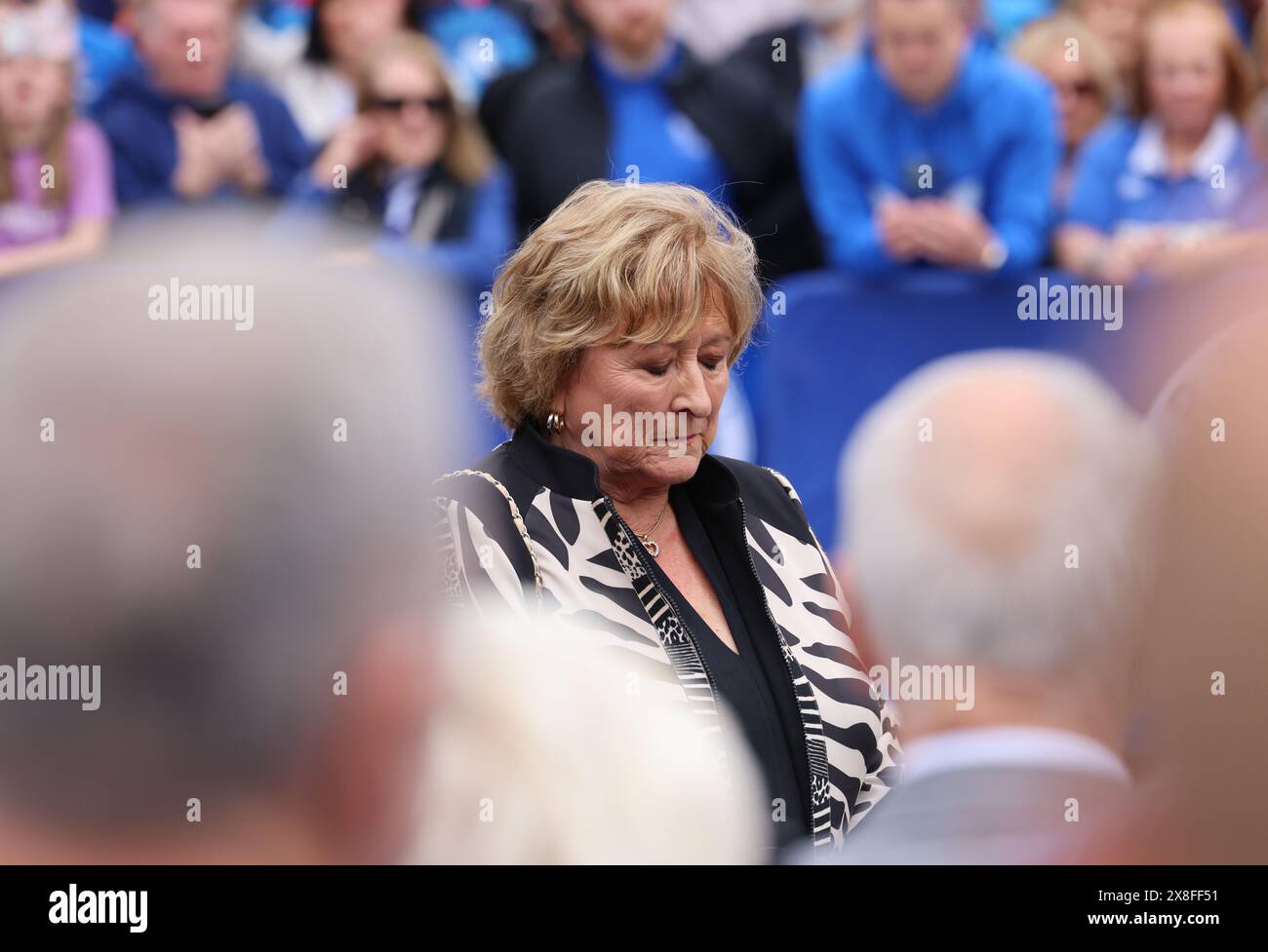 Ethel Smith, widow of Walter Smith, during the unveiling of a statue of ...