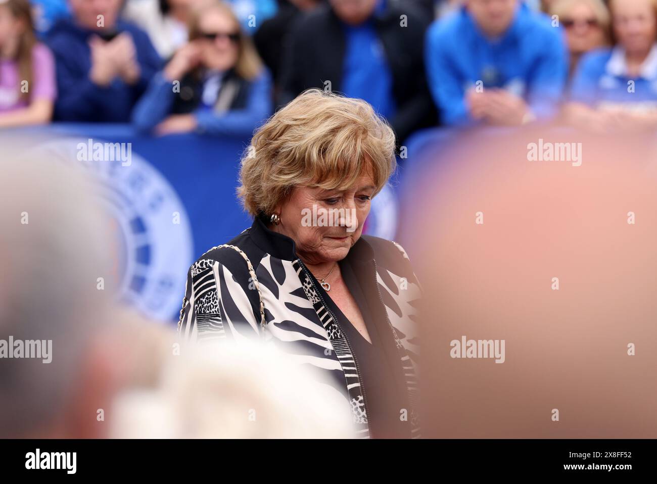 Ethel Smith, widow of Walter Smith, during the unveiling of a statue of ...