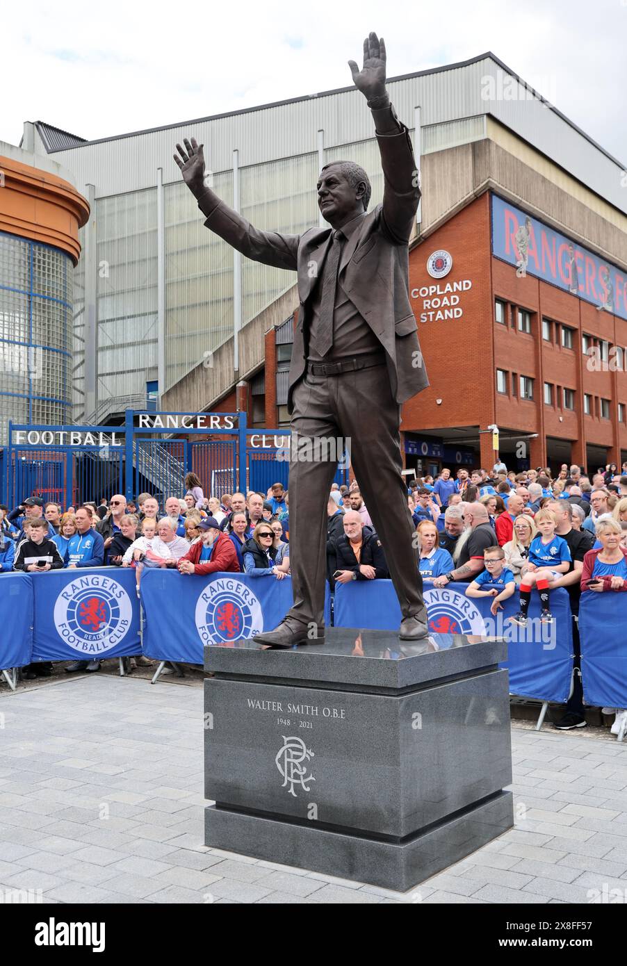 A statue of Walter Smith unveiled at Ibrox Stadium, Glasgow, ahead of ...