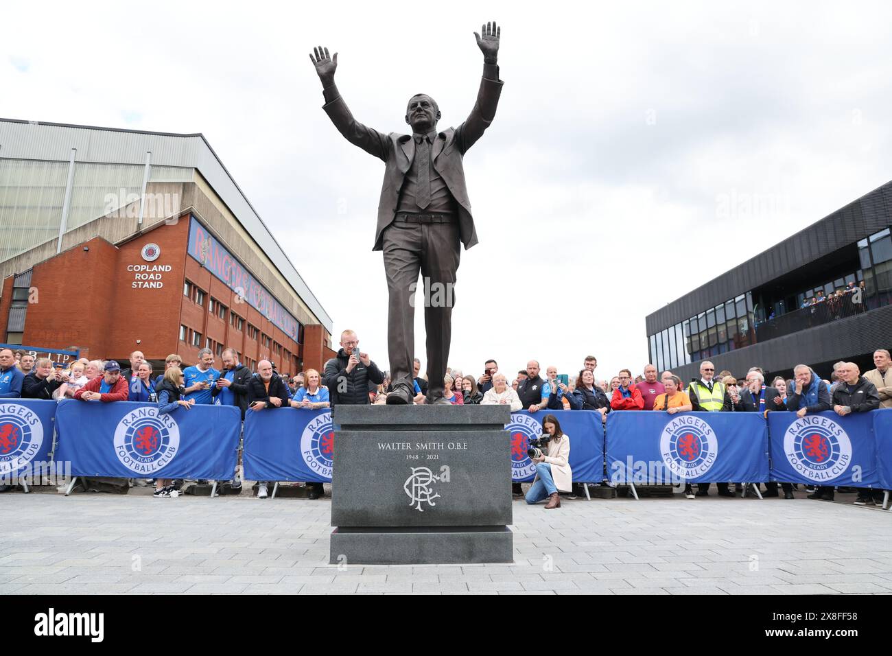 A statue of walter smith unveiled at ibrox stadium, glasgow, ahead of ...