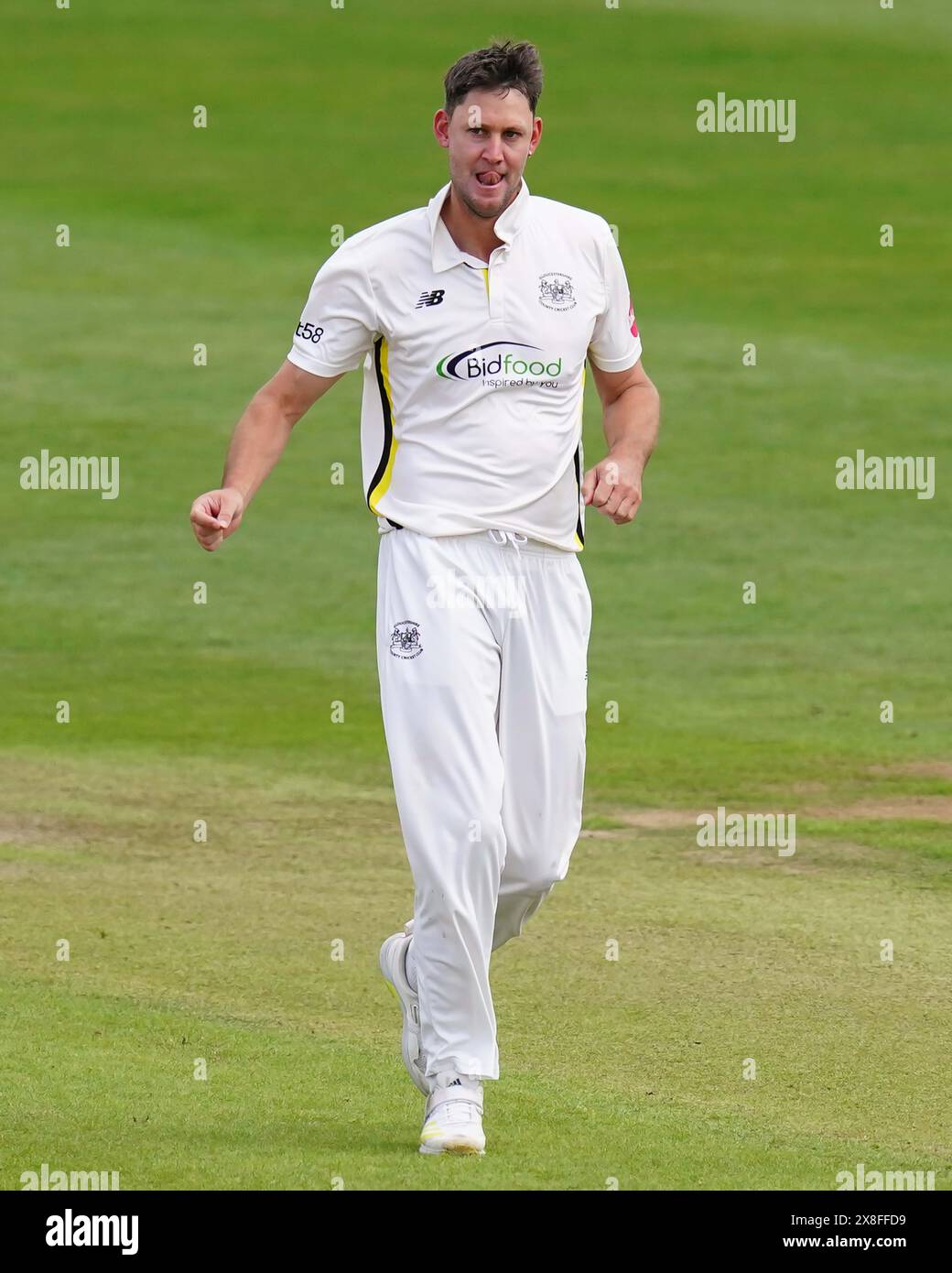 Bristol, UK, 25 May 2024. Gloucestershire's Beau Webster celebrates ...