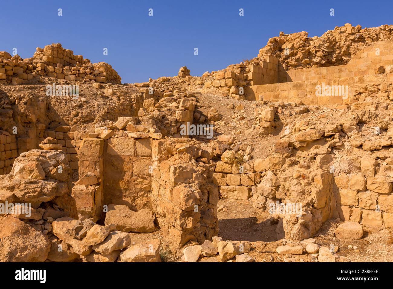 Ruins of crusaders castle Montreal, Shoubak, Shobak or Shawbak in ...