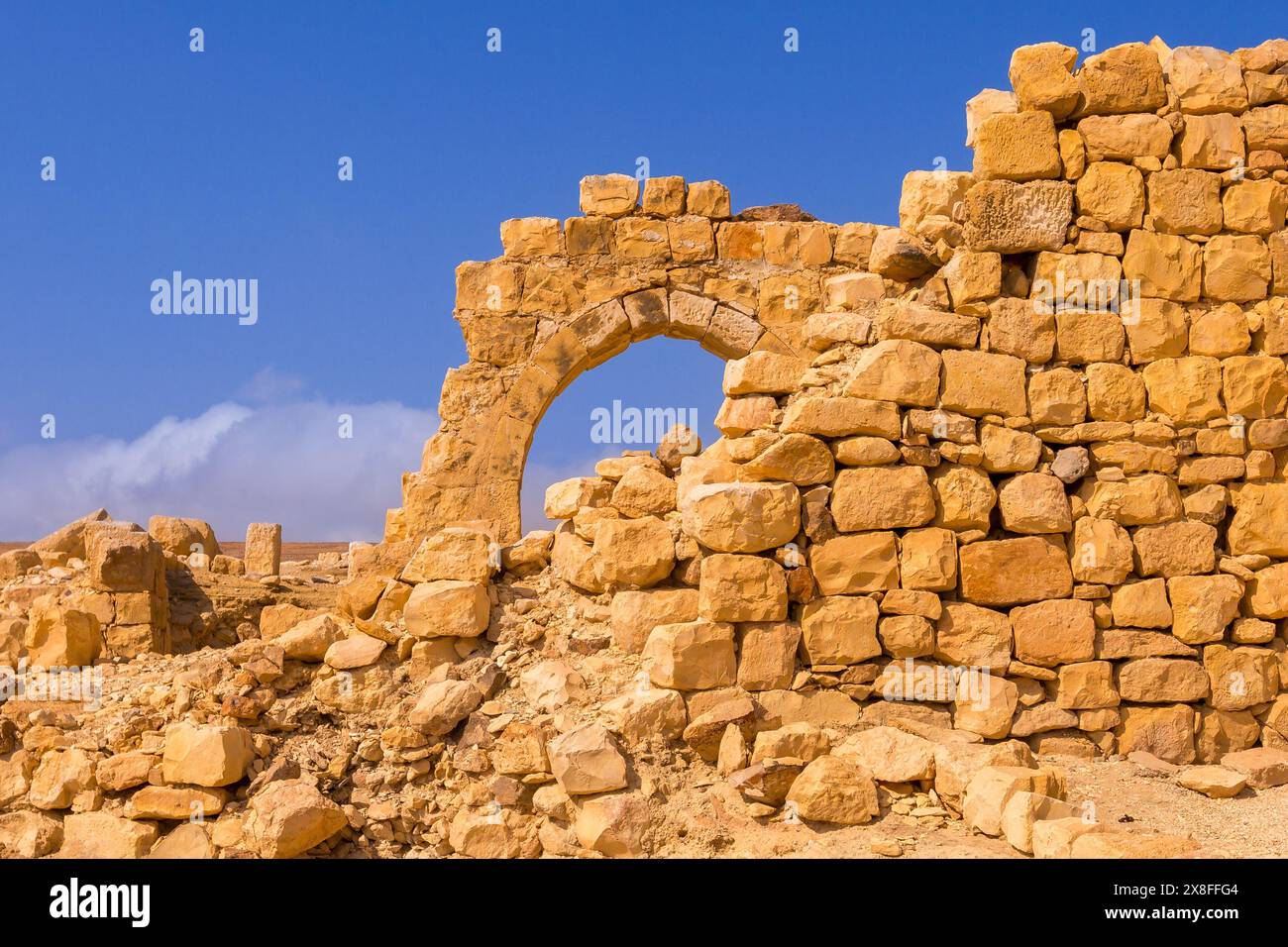Ruins of crusaders castle Montreal, Shoubak, Shobak or Shawbak in ...